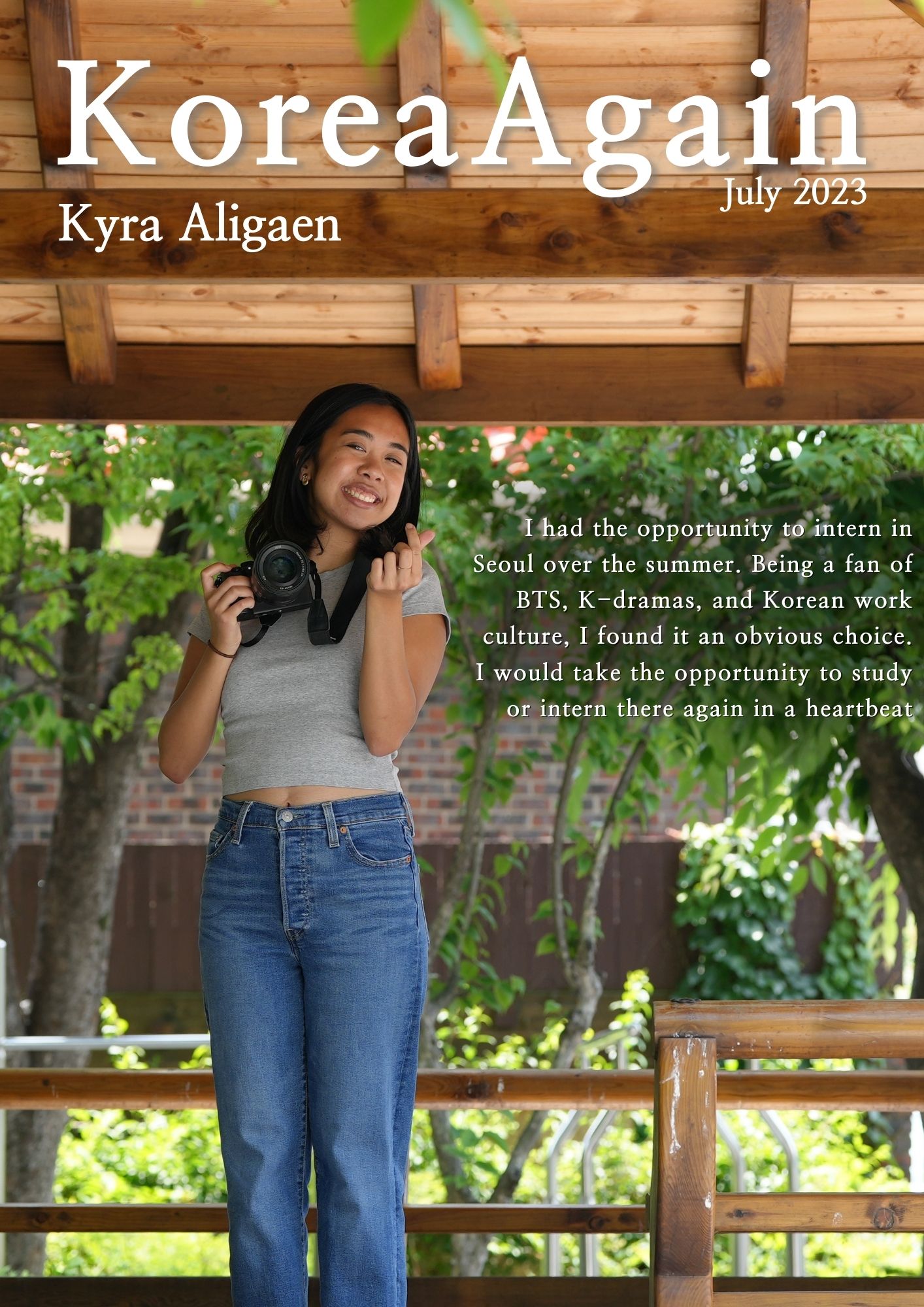 [Magazine] My Heart was in Seoul- Kyra Aligaen - KoreaAgain 코리아어게인